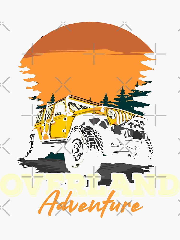 "Overland Adventure Camping Nature" Sticker for Sale by roxy7922 ...