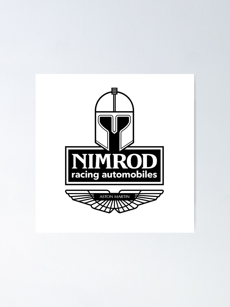 Poster for Sale avec l'œuvre « Emblème Aston Martin Nimrod Group C Team - 1982 - Imprimé noir ...