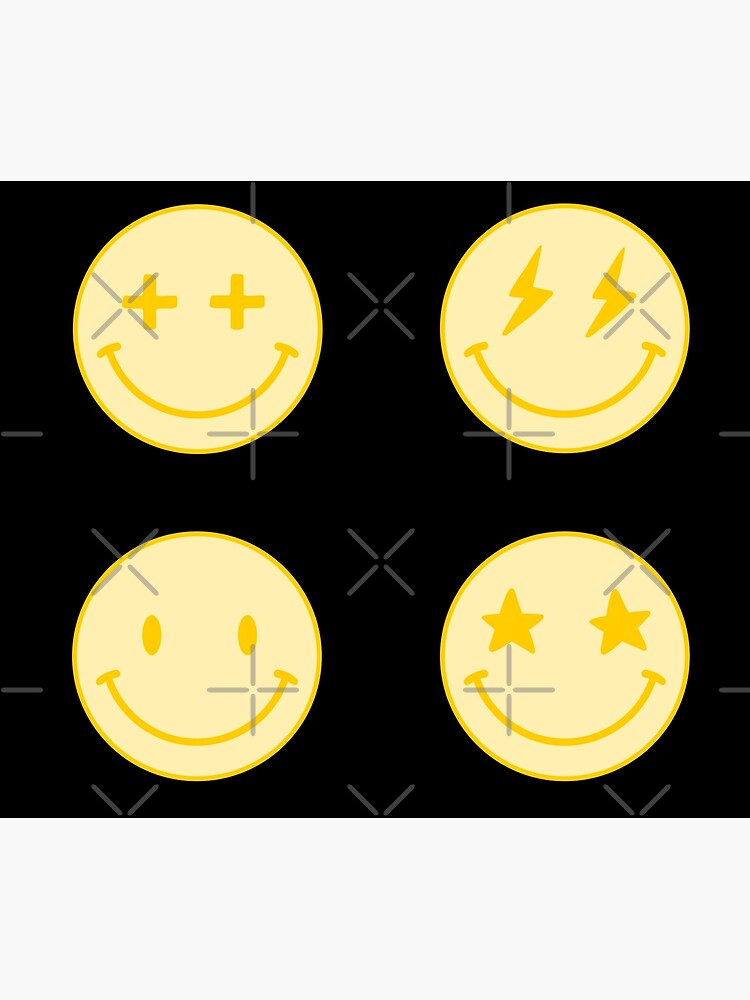 "Cute lighting smiley face - Yellow Happy Face" Art Print by ...