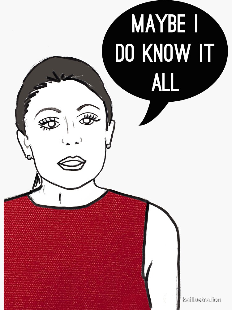 "Know it all" Sticker by kaillustration | Redbubble