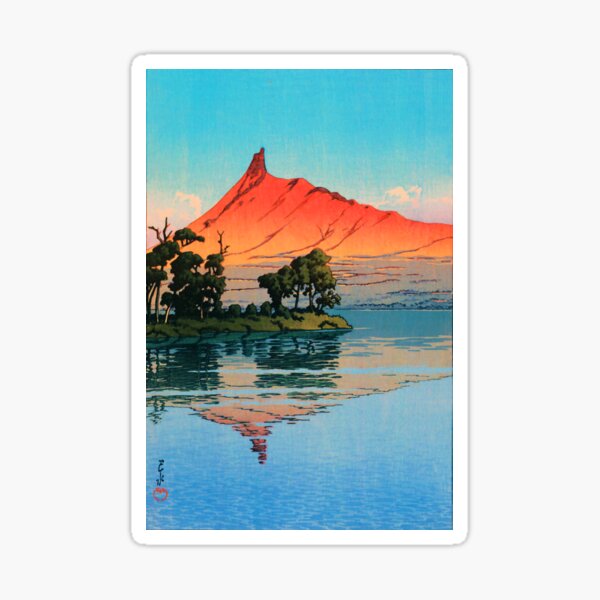 "onuma park in hokkaido by kawase hasui" Sticker for Sale by lallubhai ...