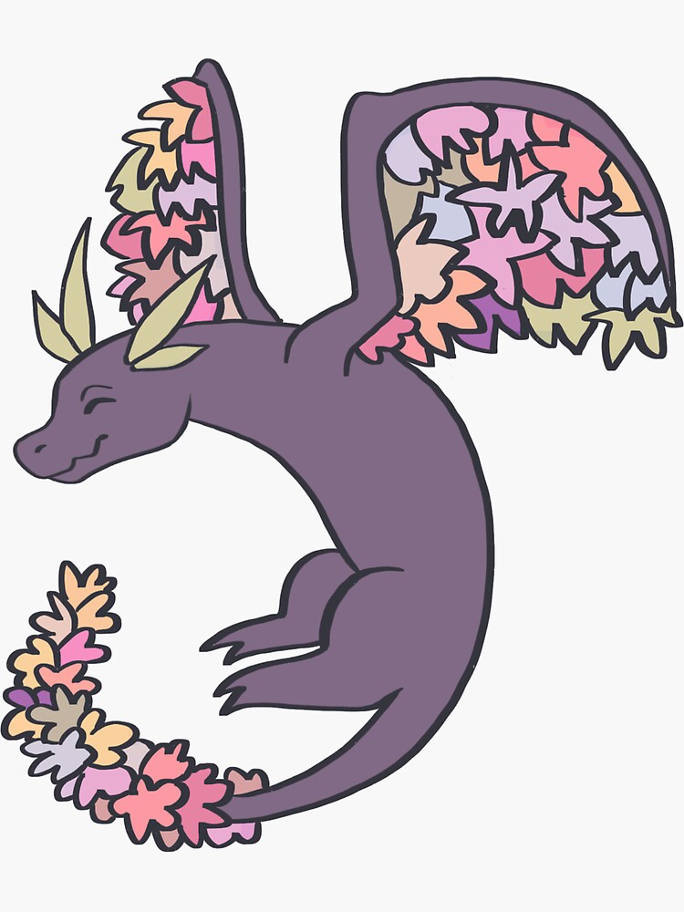 "cute hyacinth flower dragon " Sticker by Hyacinth-dragon | Redbubble
