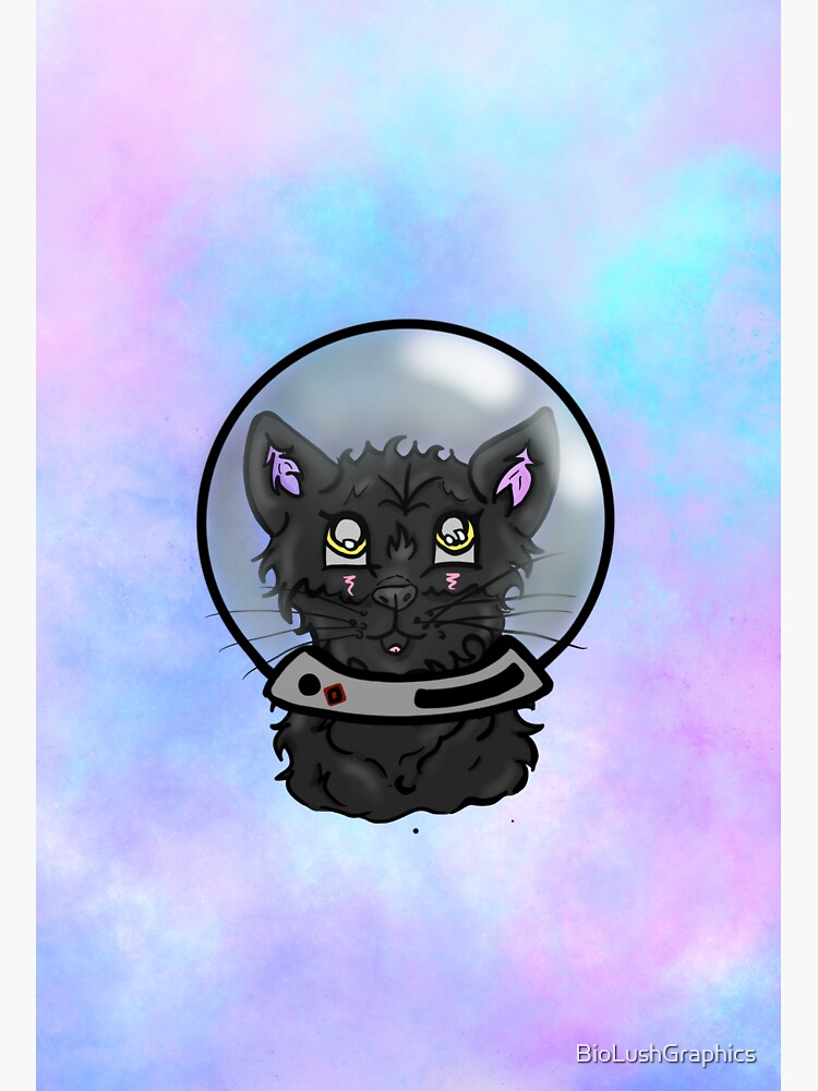 "Astro Cat Galaxy Background" Sticker for Sale by BioLushGraphics ...