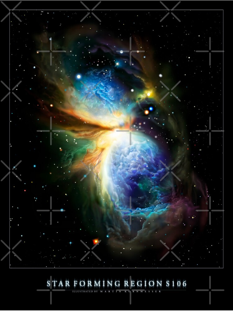 "Star Forming Region S106" Sticker for Sale by NTxPhotography | Redbubble