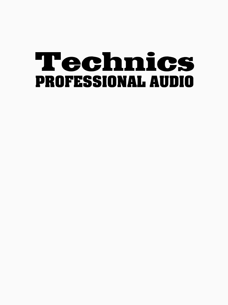 "Technics black" T-shirt for Sale by masubian | Redbubble | technics t-shirts - dj t-shirts ...