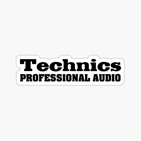 "Technics black" Sticker for Sale by masubian | Redbubble