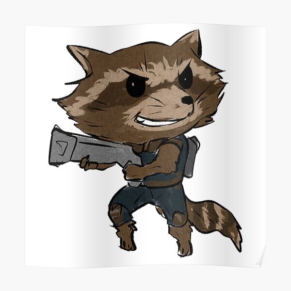 "Rocket chibi" Poster by MarveLover | Redbubble