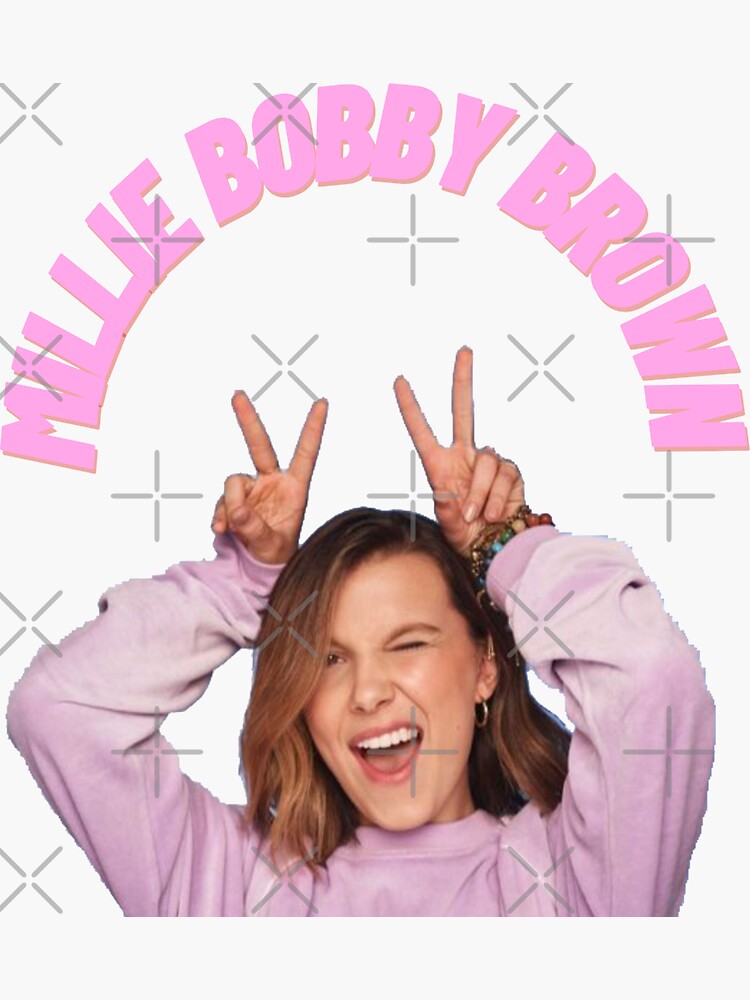"Millie Bobby Brown Sticker" Sticker for Sale by KAIRAAY | Redbubble