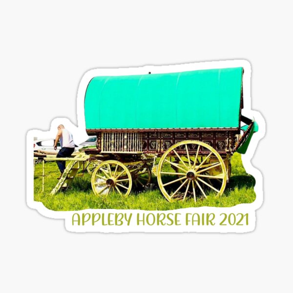 " gypsy, traveller vardo , bowtop caravan " Sticker for Sale by ...