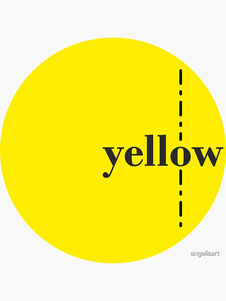 "YELLOW COLOR DOT, minimal design" Sticker for Sale by angelisart ...