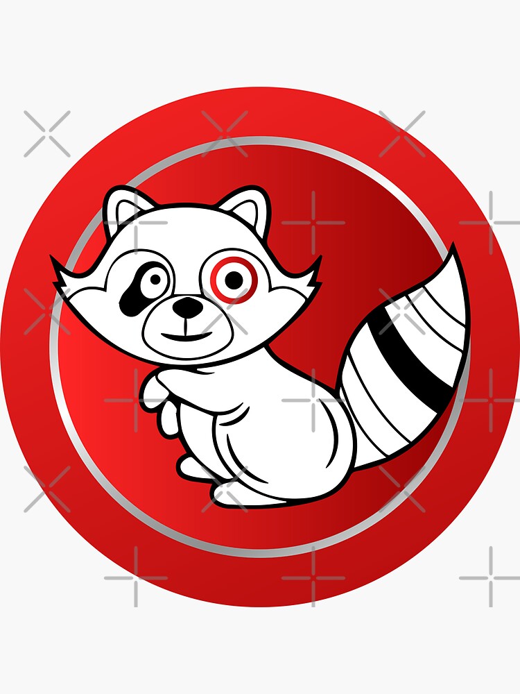 "Bullseye Team Member Raccoon Funny" Sticker for Sale by Trendyium ...