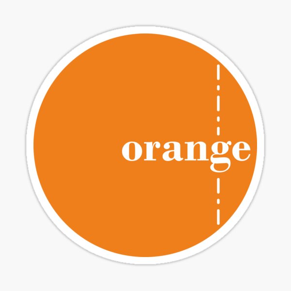"ORANGE COLOR DOT, minimal design" Sticker for Sale by angelisart ...
