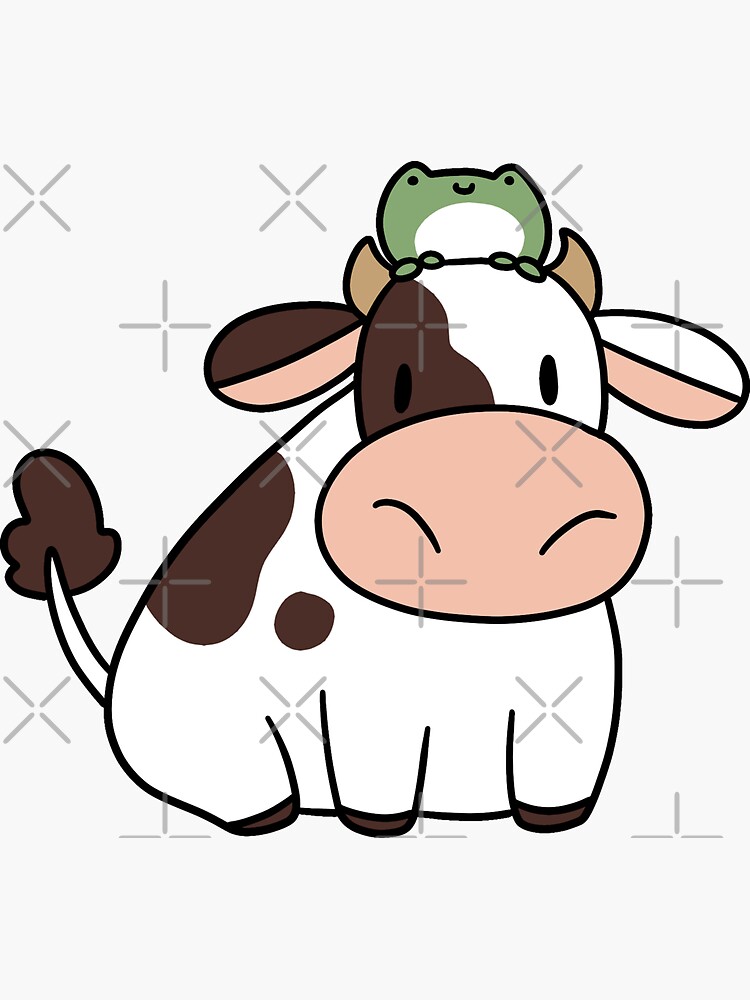 "Cow and Frog" Sticker for Sale by SaradaBoru | Redbubble