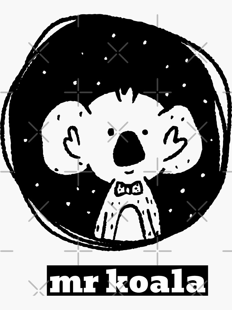 "MR KOALA" Sticker for Sale by pointtopoint | Redbubble