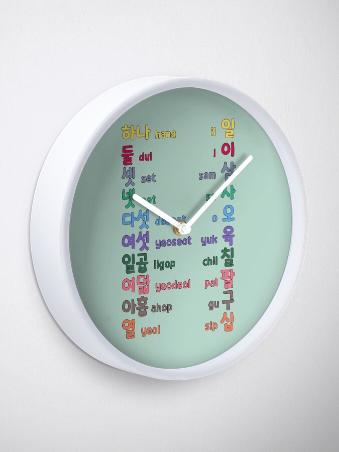 Korean Clock Numbers