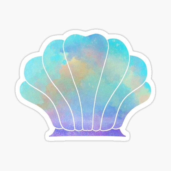 "Watercolor Seashell" Sticker for Sale by BlessedbyGaia | Redbubble