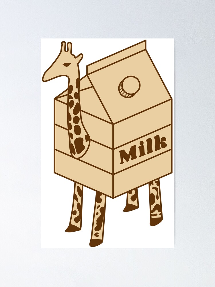 "Giraffe Milk Carton" Poster for Sale by A1fredo | Redbubble