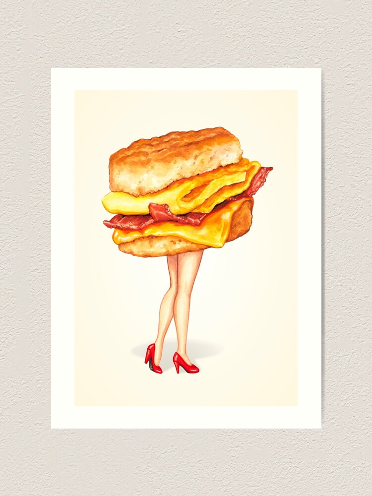 "Bacon Egg & Cheese Pin-Up" Art Print for Sale by Kelly Gilleran ...