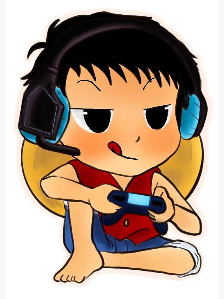 "Gamer Chibi One Piece" Poster for Sale by imurtopo | Redbubble