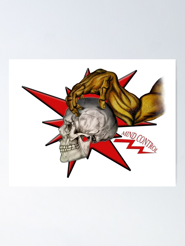 "Mind control (graphic design) skull collection" Poster for Sale by ...