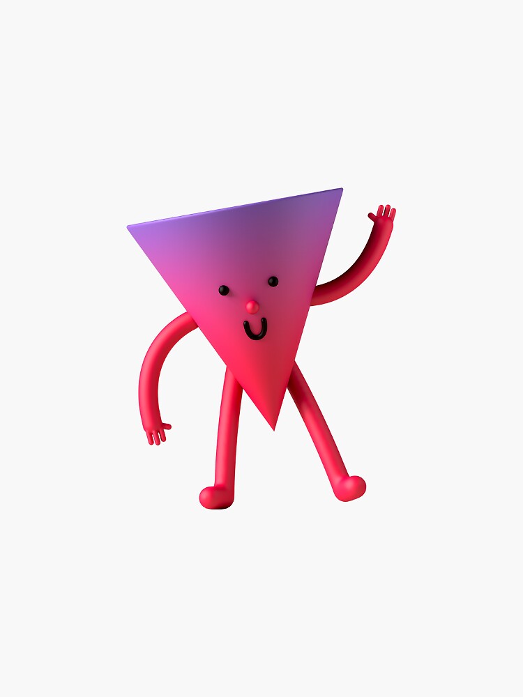 "HAPPY TRIANGLE " Sticker for Sale by SkySphere | Redbubble