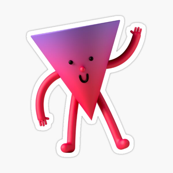 "HAPPY TRIANGLE " Sticker for Sale by SkySphere | Redbubble