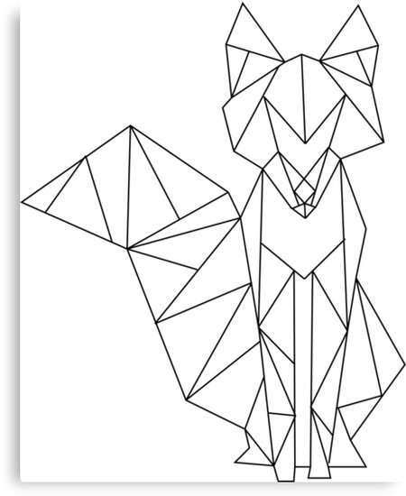 "Geometrischer Fuchs" Leinwanddruck von smalltownnc | Redbubble