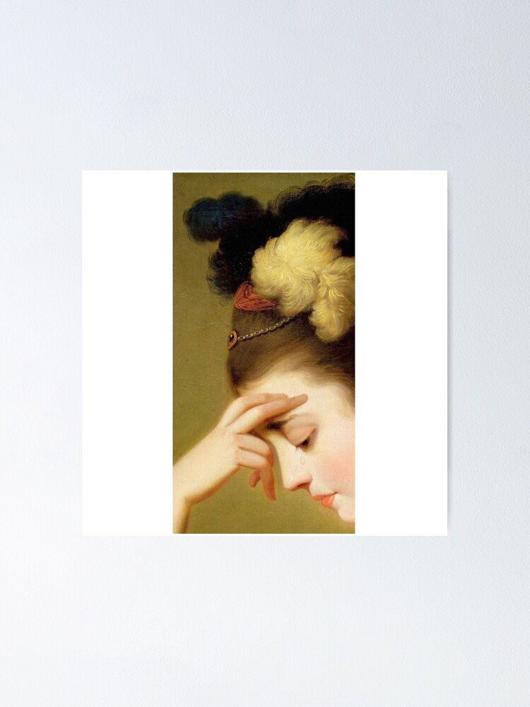 "Renaissance Painting of a Crying Woman" Poster for Sale by ...