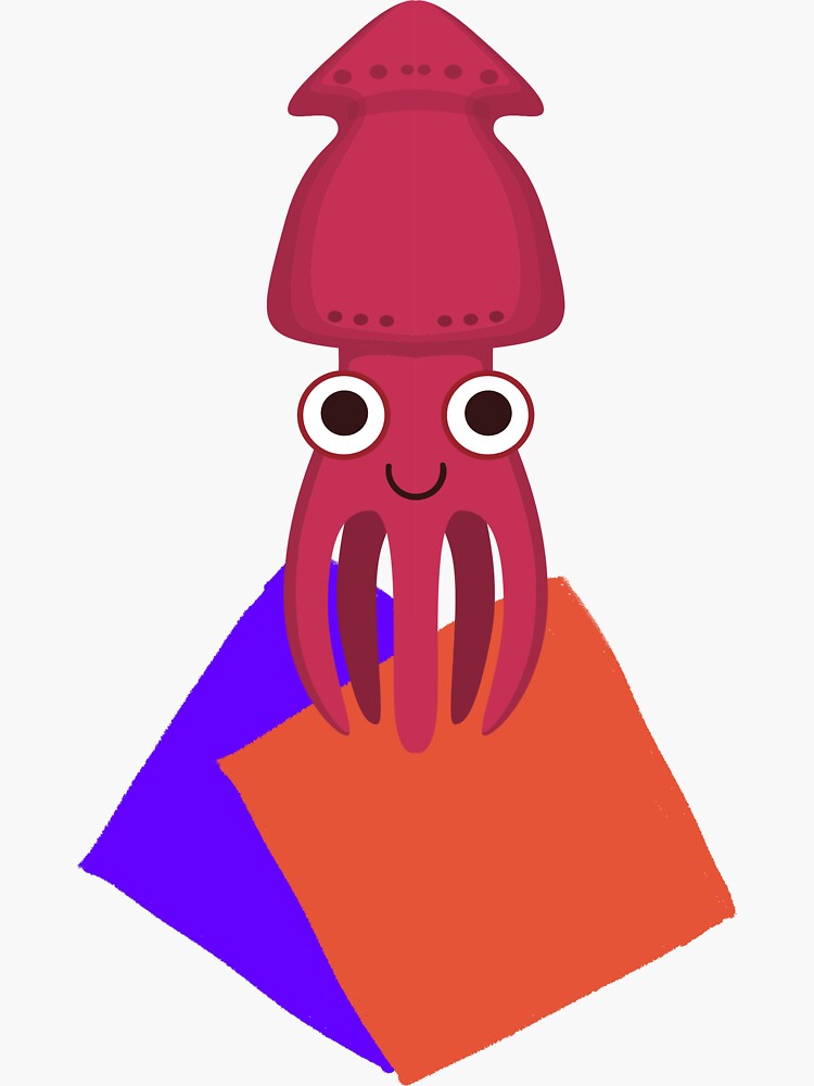 "Squid Game: Ddakji red blue" Sticker for Sale by CheekyGrace | Redbubble