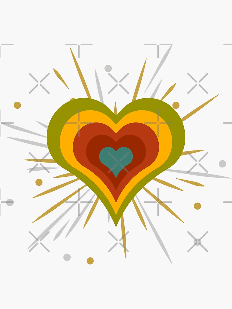 "Pastel coloured explosive heart" Sticker for Sale by Teddybear-2021 ...