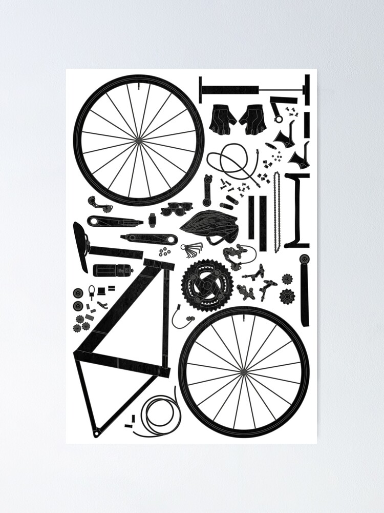 "Bike exploded, Bicycle parts, Bike Parts, Bicycle anatomy, Bike ...