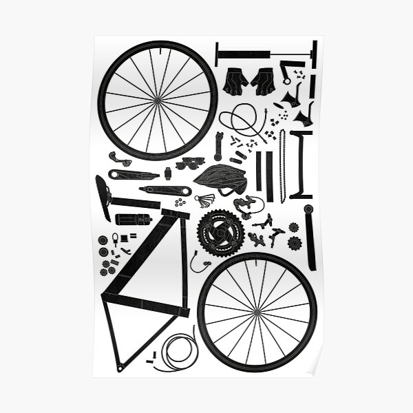 "Bike exploded, Bicycle parts, Bike Parts, Bicycle anatomy, Bike ...