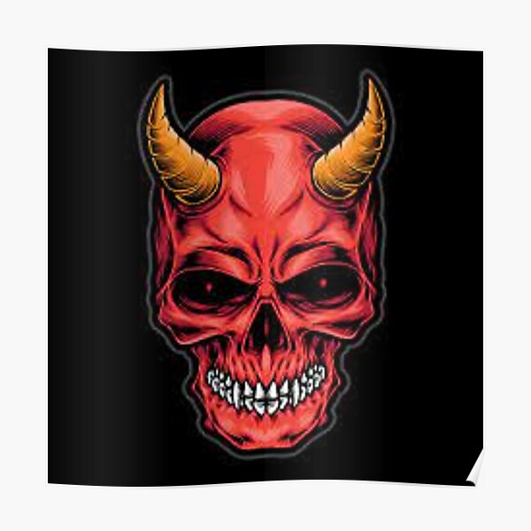 "Scary Red Devil" Poster for Sale by UniqueArt4u | Redbubble