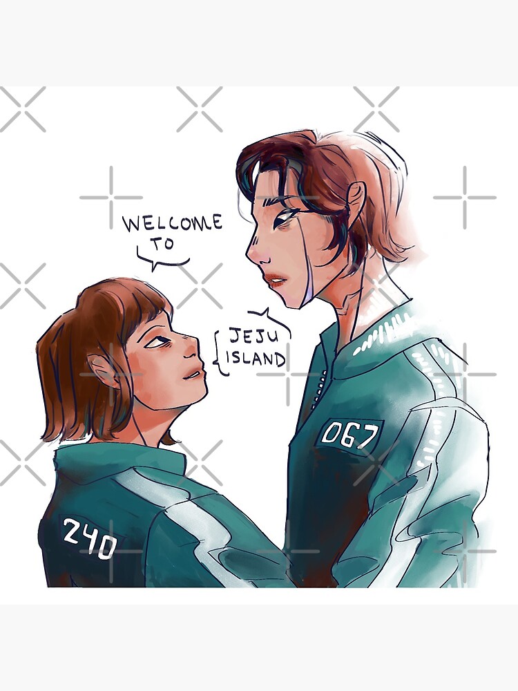 "Squid Game 067 and 240 Sticker v2" Poster for Sale by prismascales ...