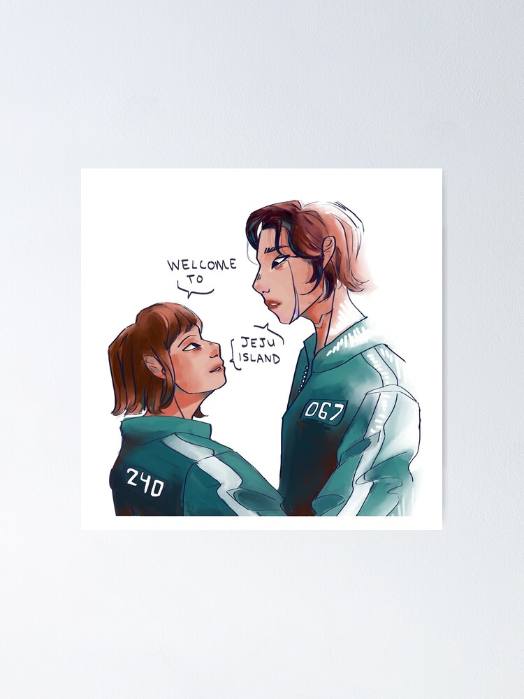 "Squid Game 067 and 240 Sticker v2" Poster for Sale by prismascales ...