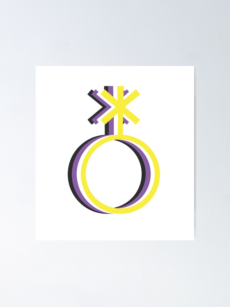 "Non-Binary Symbol" Poster by DykeArt | Redbubble