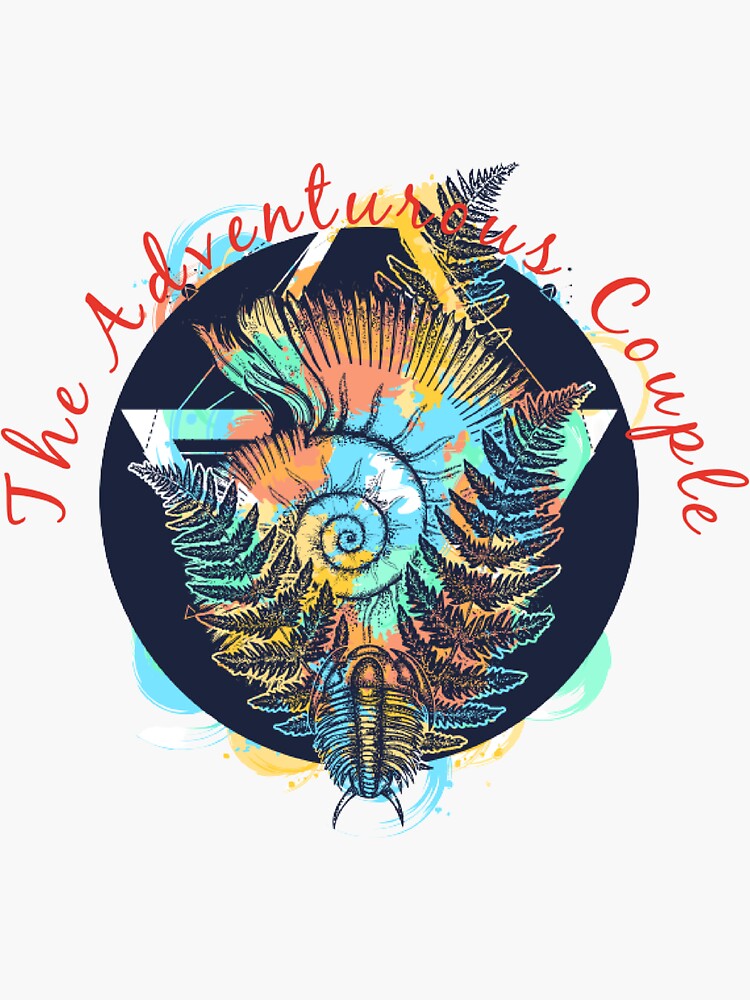"Ammonite, Trilobite, Fossil Hunting, Nature inspired Logo" Sticker for ...
