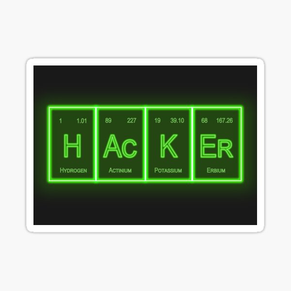 "Neon Hacker" Sticker for Sale by frangipanms | Redbubble