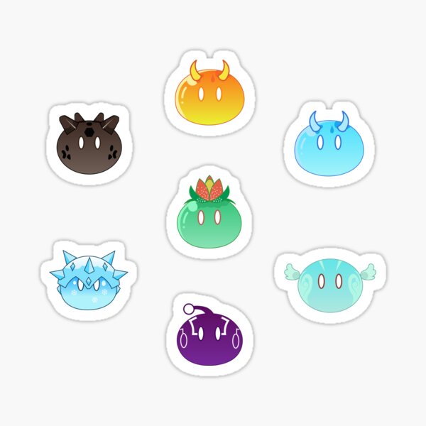 "Genshin Impact Slimes Pack" Sticker for Sale by fanjerX | Redbubble