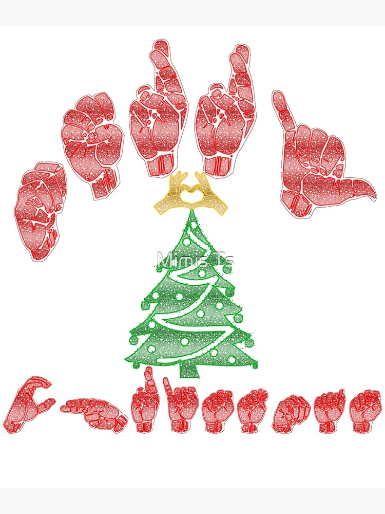 "American Sign Language - Merry Christmas" Poster for Sale by ...