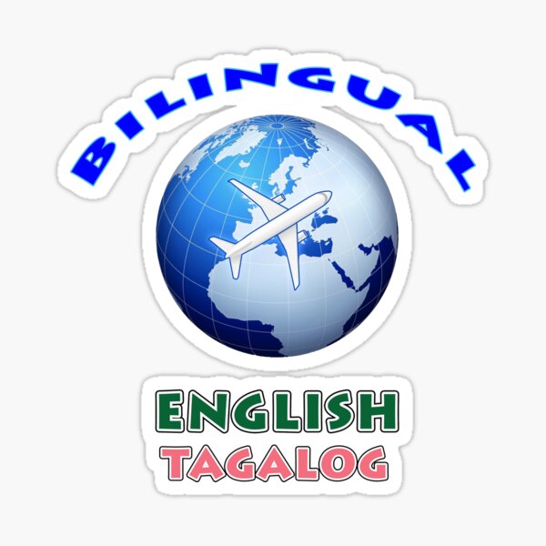 "Bilingual English Tagalog" Sticker for Sale by janraydesigns | Redbubble