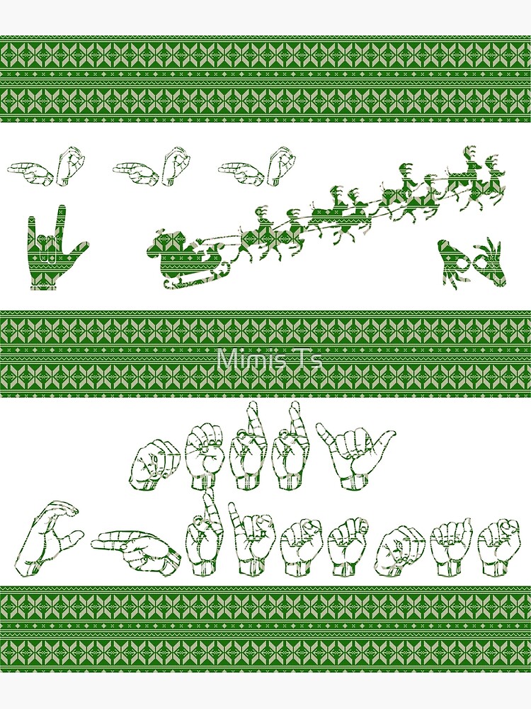 "Merry Christmas - American Sign Language" Poster for Sale by ...