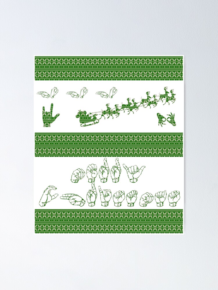 "Merry Christmas - American Sign Language" Poster for Sale by ...