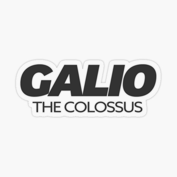 Galio The Colossus Black Text Sticker for Sale by agsduy Redbubble