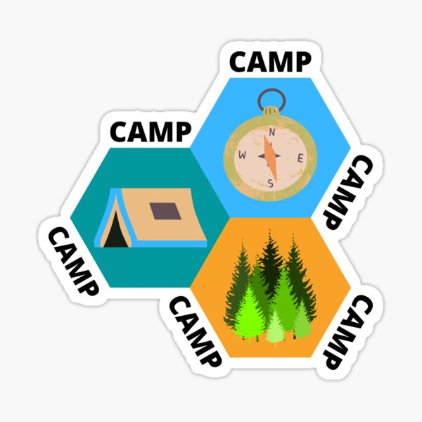 "Camp Camp Camp 3" Sticker for Sale by CampingTees1 | Redbubble