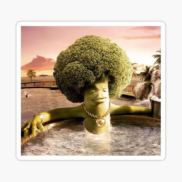 "Hard broccoli meme" Sticker for Sale by YourMemeApparel | Redbubble