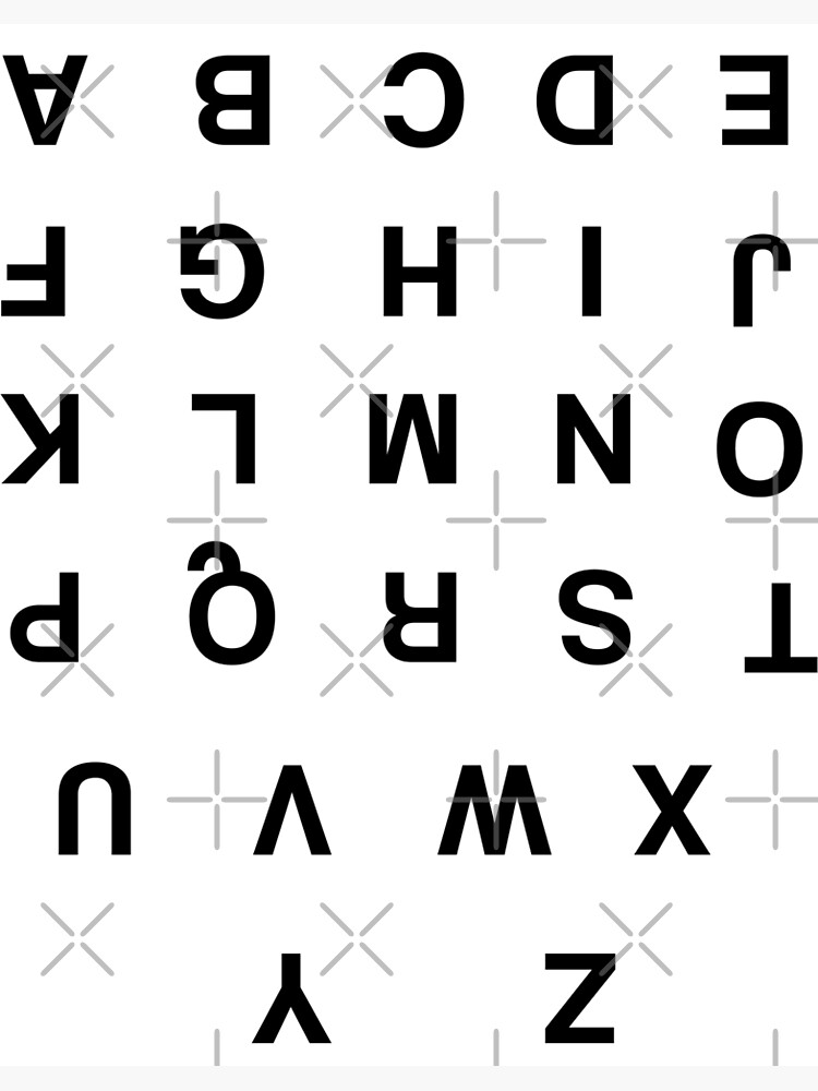  Pack Sat ABC A To Z Letters Backwards Alphabet Alphabetical Poster By 