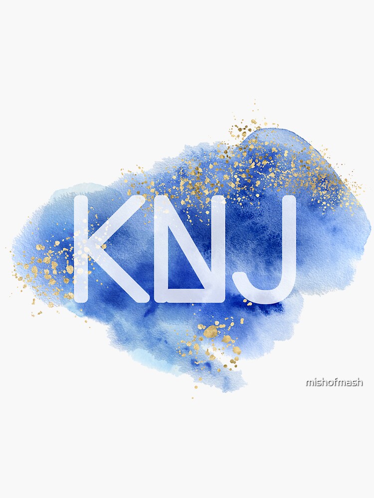 "KNJ" Sticker for Sale by mishofmash | Redbubble