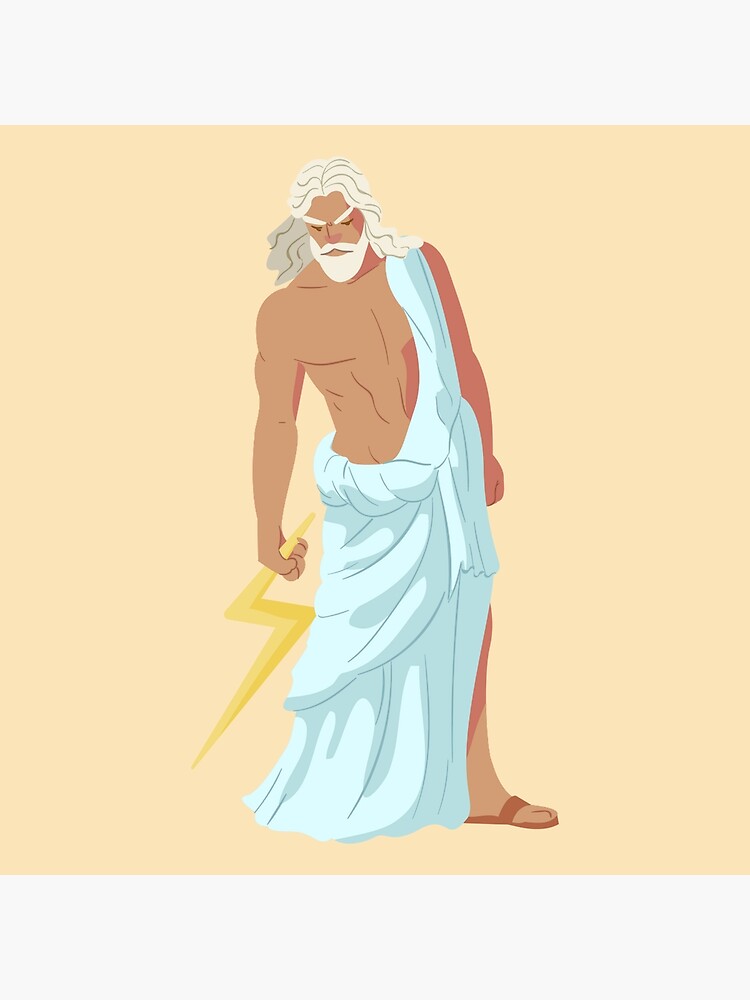 "Zeus Greek God Animation" Poster for Sale by Klotho-Fashion | Redbubble