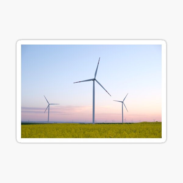 "Wind turbine energy generator. Gree energy power" Sticker for Sale by ...